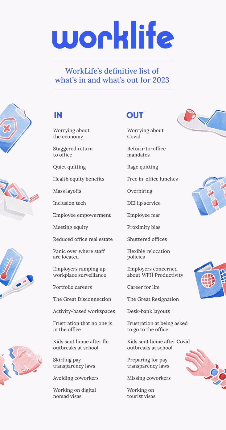 WorkLife's definitive guide to what's in and out for 2023 - WorkLife